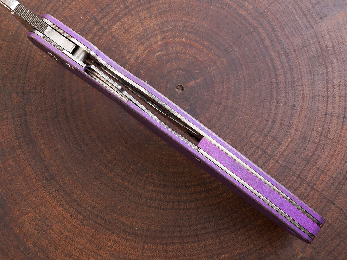 Titanium Rusted Anodized Scales for Spyderco Military 2 - Full Liner ...